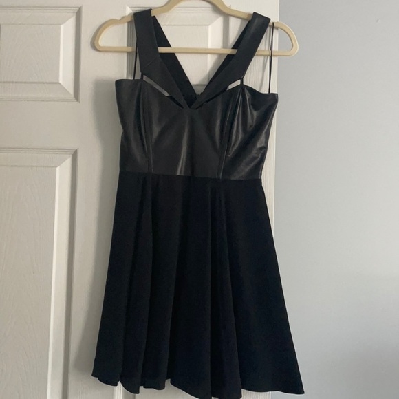 Mason | Dresses | Mason Leather Trimmed Silk Dress 2 | Poshmark